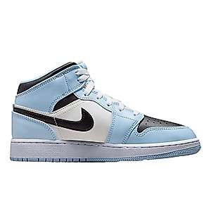 Nike Kids Air Jordan 1 Retro High OG GS Basketball Shoe, Ice Blue/Black Sail-white, 7 Big Kid
