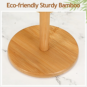 Zopeal 4 Pcs Mug Holder Tree Coffee Cup Holder Bamboo Mug Rack Coffee Mug Stand Tea Cup Organizer Mug Hanger with 6 Hooks for Storage Kitchen Cabinet Display Accessories Counter Bar