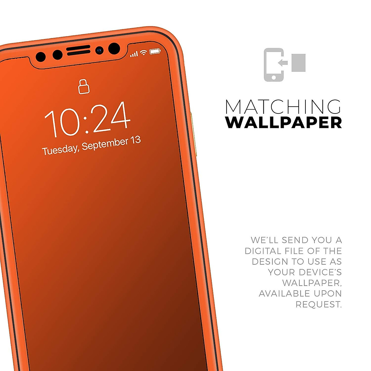 Design Skinz Solid Burnt Orange Protective Vinyl Decal Wrap Skin Cover Compatible with The Apple iPhone 11 Pro Max (Screen Trim & Back Glass Skin)