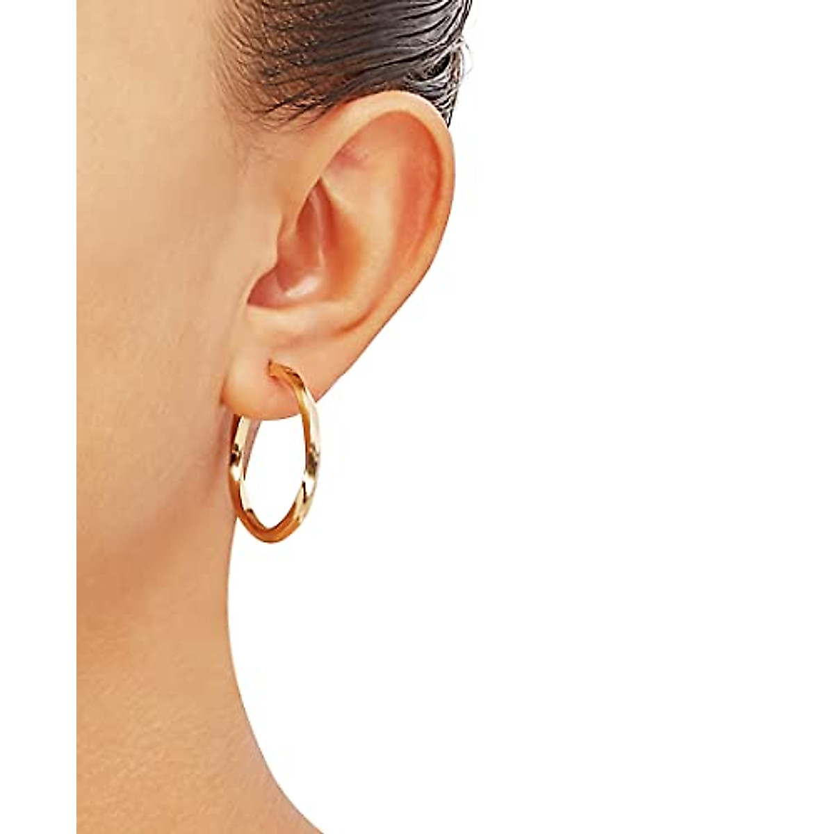 Welry 30mm Twisted Hoop Earrings in 14K Yellow Gold