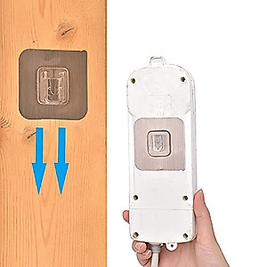 New Double Sided Adhesive Wall Hooks Utility Hooks,13.2lb(Max) Self Adhesive Hooks,Wall Hooks for Hanging Heavy Duty, Waterproof and Oil-Proof, More Space … (Only for Flat Surface)