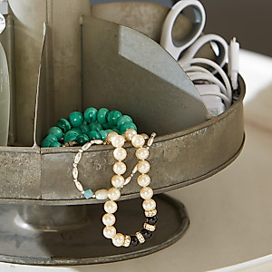 Park Designs Galvanized Lazy Susan Organizer, 10", Silver