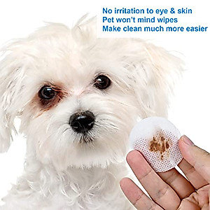 OPULA Dog Eye Wipes,Cat Dog Eye Cleaner,Pet Tear Stain Remover Wipes,300 Count Dog Eye Cleaning Wipes,Eye Cleaner Pads, Unscented Gentle Pet Tear Wipe