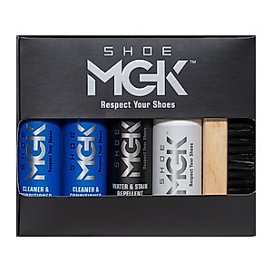 Shoe MGK MVP Sneaker Cleaner Kit - Cleaner & Conditioner, Water & Stain Repellent, White Touch-Up, with Shoe Brush to Clean and Whiten Leather, Canvas, Fabric Shoes