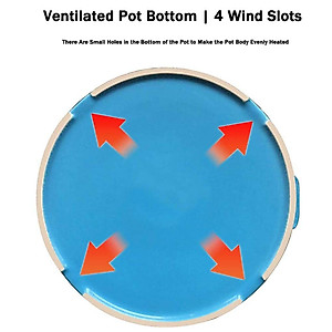 MYYINGBIN Blue Moroccan Tagine Pot Ceramic Stewpot Slow Cooker Anti-Scalding Handle Casserole Easy to Clean