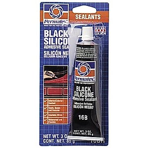 Permatex Black Silicone Adhesive Sealant (81158) (1)
