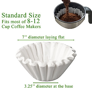 Coffee Filters 8-12 Cup, Basket Coffee Filter, Paper Coffee Filters (300/Pack)