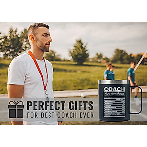 Onebttl Coach Gifts, Funny Gift Idea for Appreciation, Christmas, Birthday, 12oz Stainless Steel Insulated Travel Coffee Mug - Coach Nutriton Facts