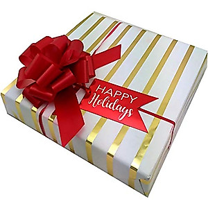 Red Christmas Gift Pull Bows - 5" Wide, Set of 10, Memorial Day, 4th of July, Gift Bows, Wreath, Garland, Gift Basket, Presents, Birthday, Fundraiser, Decoration, Valentine's Day