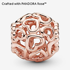 Pandora Jewelry Open Your Heart Rose Charm, No Box