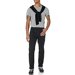 Amazon Essentials Men's Athletic-Fit 5-Pocket Comfort Stretch Chino Pant (Previously Goodthreads), Black, 34W x 33L