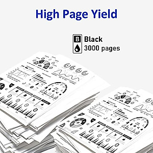 KCMYTONER 1 Pack High Yield Black Compatible Toner Cartridge Replacement for Brother TN227BK TN227 TN-227 TN223 to use with MFC-L3750CDW MFC-L3710CW HL-L3210CW HL-L3290CDW Printers