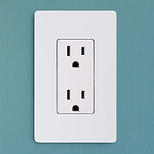 Bates- Screwless Decorator Wall Plates, Switch Plate Covers, 6 Pack, Screwless Wall Plates 1 Gang, White Switch Plate Covers, Switch Cover Plate, Wall Switch Cover, Electrical Outlet Cover Plate