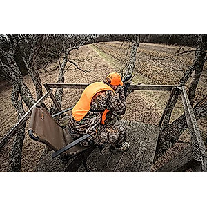 ALPS OutdoorZ Stealth Hunter Hunting Chair,Adjustable Height Deluxe, Brown - New