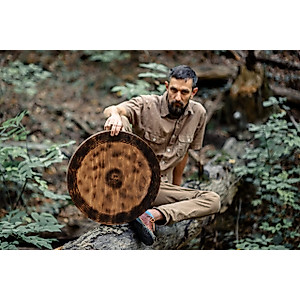 Sound Healing Tool "Water-Fall Disk" 20 inch | Meditative Water Sound | Wooden Ocean Drum | Relaxing Sound for Meditation | Rain Drum for Sound Bath