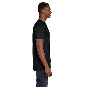 Hanes Men's Nano Premium Cotton T-Shirt (Pack of 2), Black, X-Large