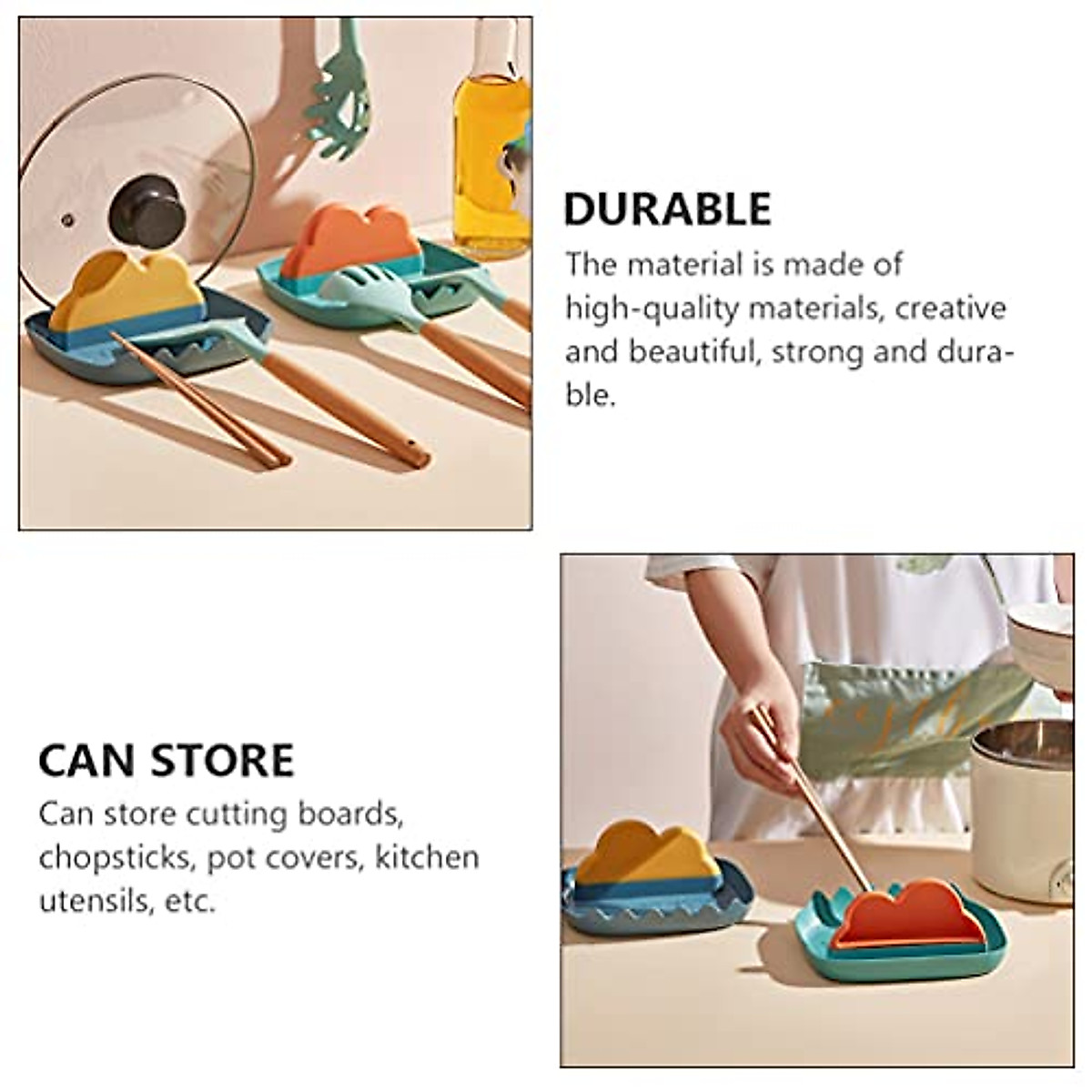 Hemoton 4pcs Pot Lid Racks Pot Lid Holders Cutting Board Holders Chopsticks Racks Utensils Lid Holder