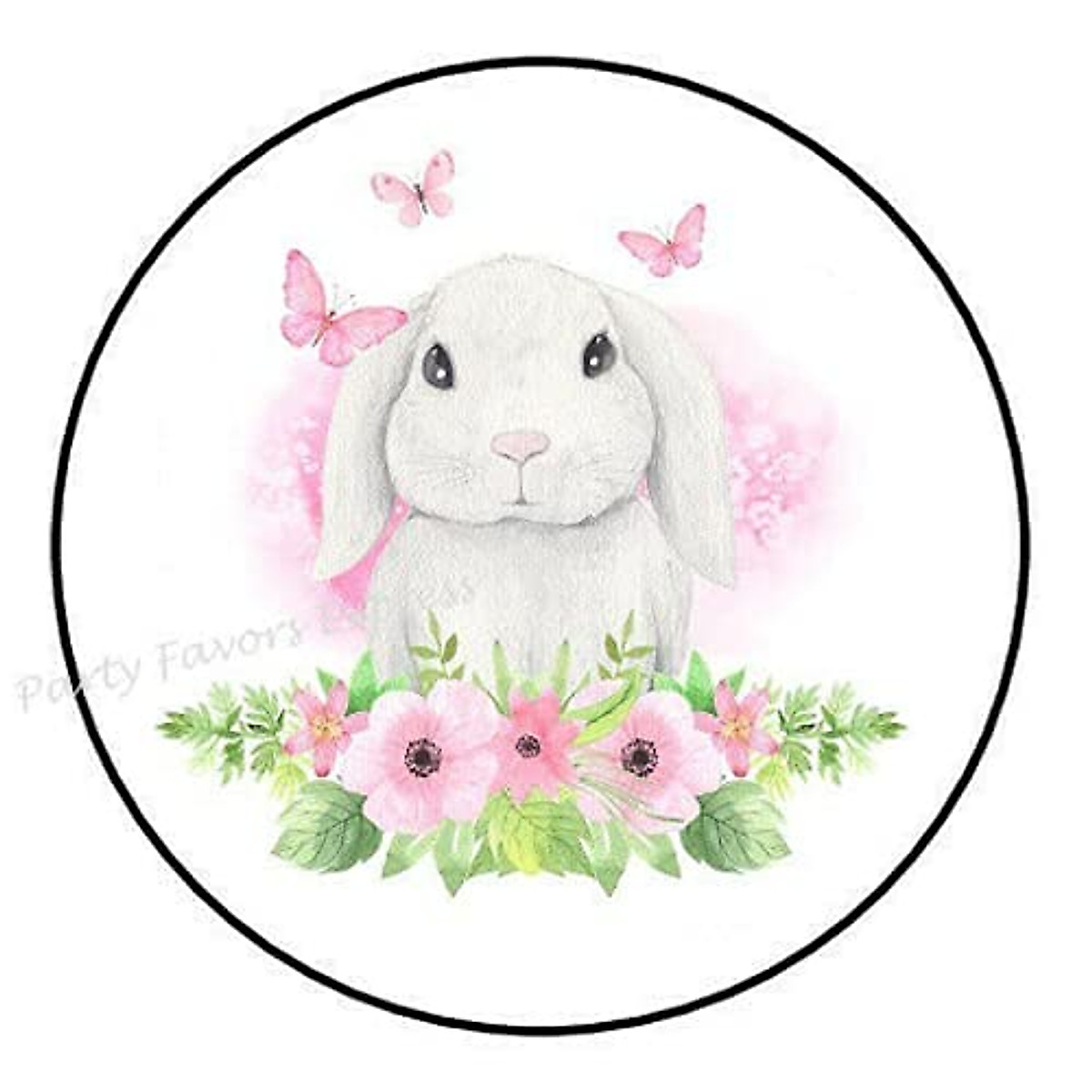 1.5" Inch Adorable Easter Bunny Stickers - Easter Bunny Stickers - Easter Stickers Envelope Seals Labels - D #AA61RK (30 Pcs)