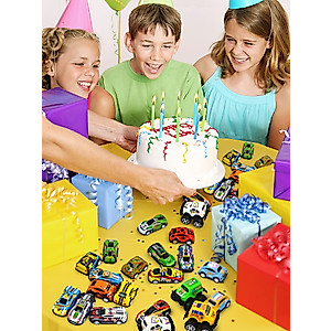Vileafy 26 Pack Different Pull Back Cars for Kids Party Favors, 3 Styles of Small Vehicles for Kids 3-5 Years Old, Great Toys for Class Prizes, Treasure Box and Party Favors