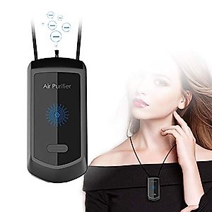 Newly 3S Fast Purifi-cation Wearable Air Puri-fier Necklace, USB Personal Air Filter 12Millions Large Anions Ouput with Carbon Fiber Brush Dual Purifi-cation