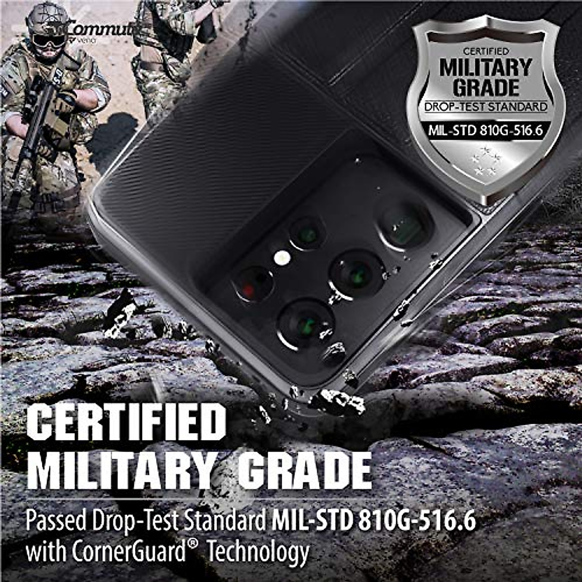 VENA vCommute Wallet Case Compatible with Samsung Galaxy S21 Ultra (6.8"-inch), (Military Grade Drop Protection) Flip Leather Cover Card Slot Holder with Kickstand - Space Gray