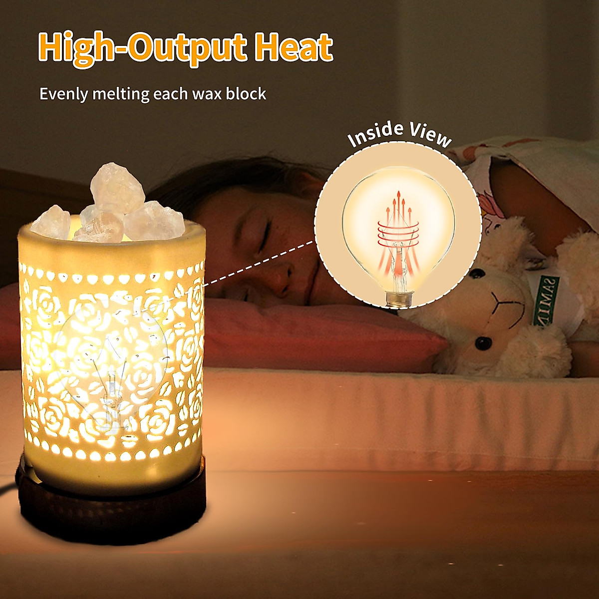 HINUAXBULB 8 Pack 40 Watt Wax Warmer Bulb Replacement Light Bulb for Full Size Scentsy Warmer 120V G50 E12 Incandescent Standard Base for Indoor Outdoor Patio String Lights