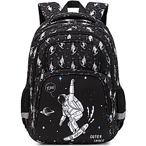 abshoo Cute Astronaut Kids Backpack For Boys School Elementary Kindergarten School Bookbag (Astronaut Black)