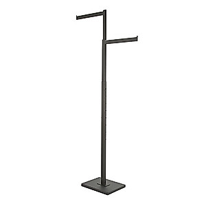 Only Garment Racks - Clothing Rack - Heavy Duty Textured Black Finish - 2 Way Clothes Rack, Adjustable Height Decorative Blade Arms, Perfect for Retail Clothing Store Display