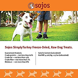 Sojos Simply Turkey Freeze-Dried Dog Treats, 4 oz