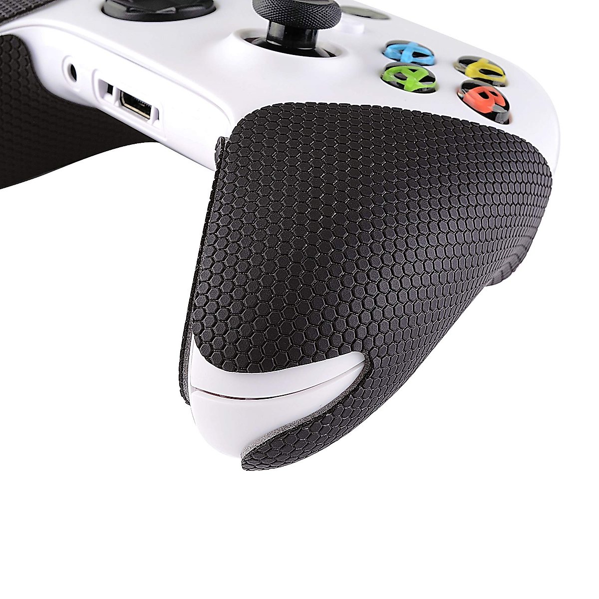 eXtremeRate PlayVital Anti-Skid Sweat-Absorbent Controller Grip for Xbox Core Wireless Controller, Professional Textured Soft Rubber Pads Handle Grips for Xbox Series X/S Controller - Black
