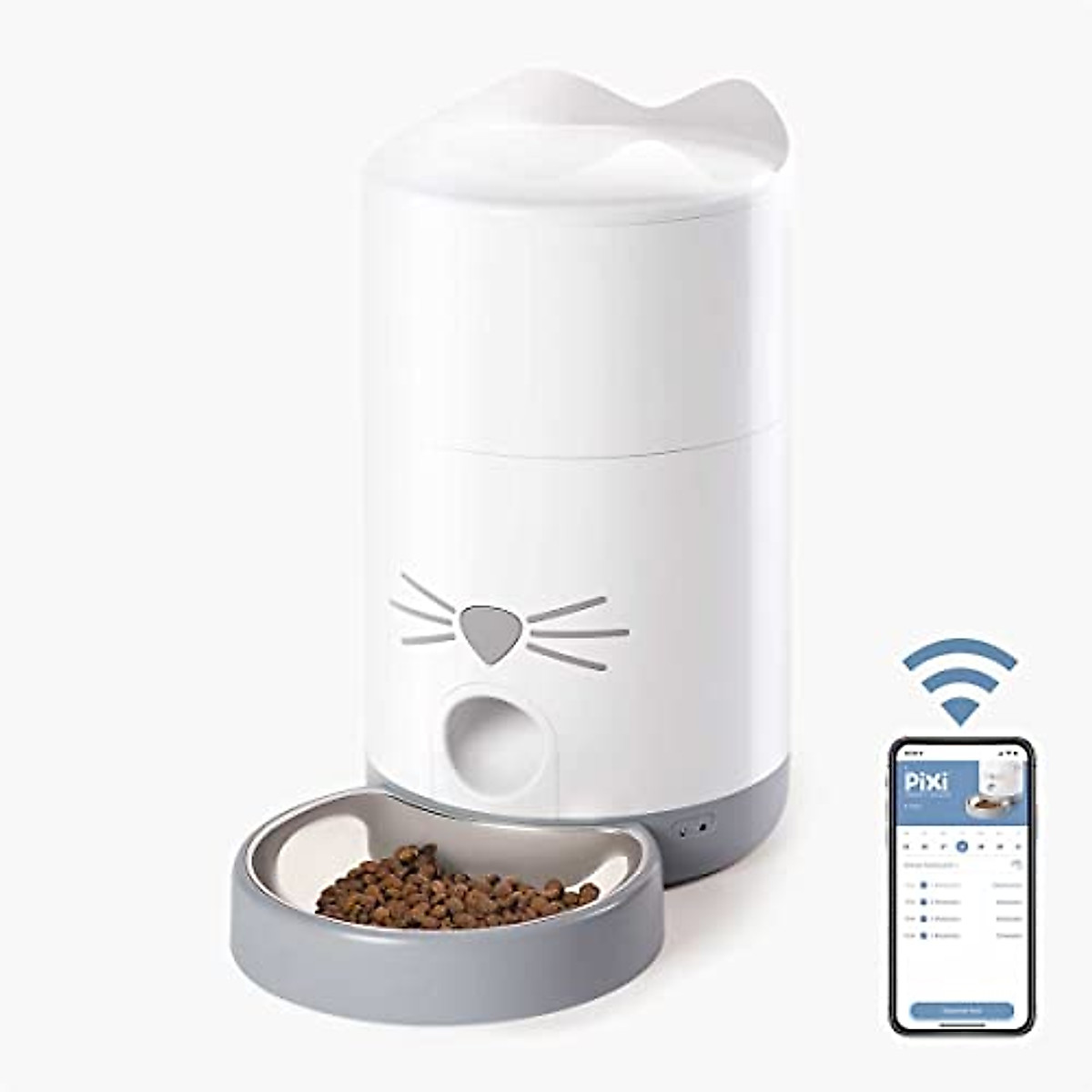Catit PIXI Smart Feeder – Automatic and Customizable Feeding Schedule with App Support, White