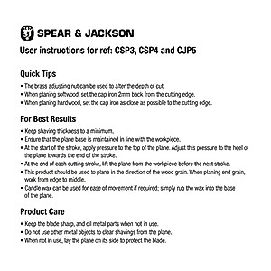Spear & Jackson CSP4 No. 4 Smoothing Plane