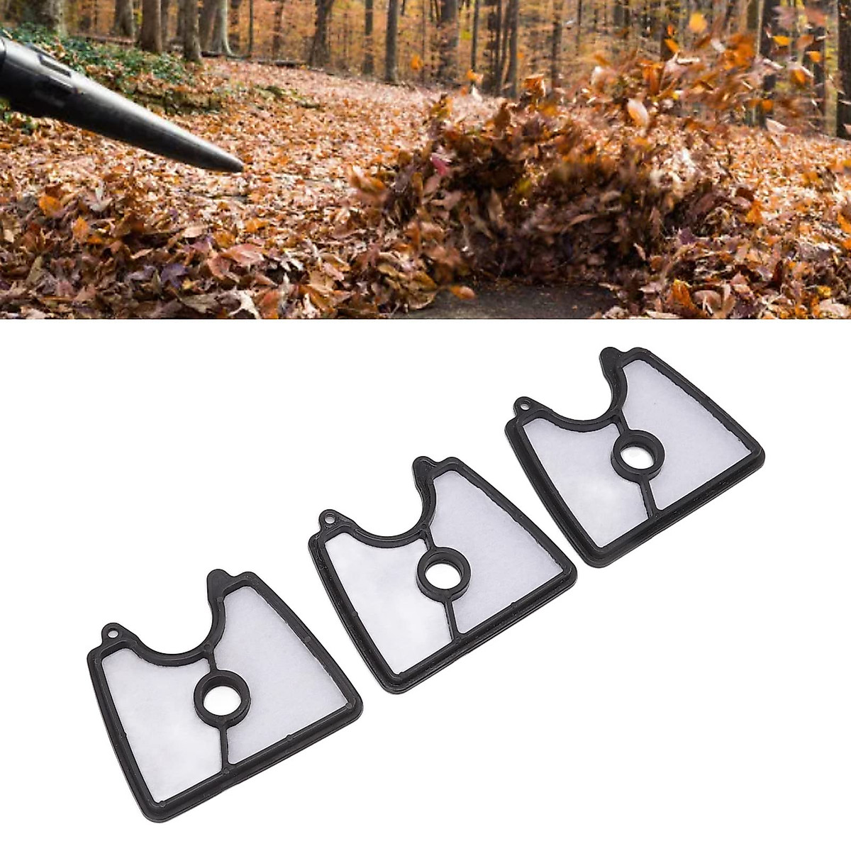 3 Pack Air Filter Replacement, Air Filter Fuel Filter Replacement Parts for Jonsered 125B BX BVX B2126 Leaf Blower 545112101 Gardening Tools Accessories