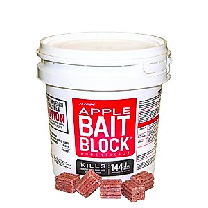 JT Eaton 709-AP Bait Block Rodenticide Anticoagulant Bait, Apple Flavor, for Mice and Rats (Pail of 144)