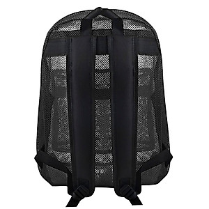 Transparent Mesh Backpacks for School Kids, Beach, Travel - Mesh See Through Backpack with Padded Straps