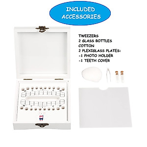 Dravira Baby Keepsake Tooth Box - Lost Teeth Holder Boy and Girl - Tooth Fairy Organizer - Gift for Parents and Kids - White Wood