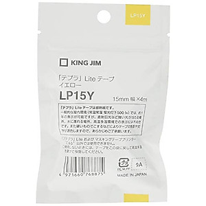 キングジム(Kingjim) King Jim Tepra LP15Y Lite Tape, Yellow