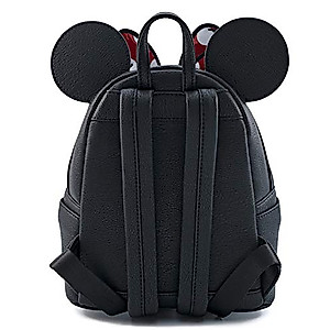 Loungefly Disney Minnie Mouse Bow Faux Leather Womens Double Strap Shoulder Bag Purse