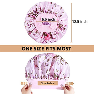 10PCS Satin Bonnets for Women Sleeping, Large Braids Bonnet Wide Band Hair Bonnets