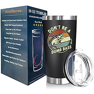 NewEleven Christmas Gifts For Dad From Daughter Son - Fishing Gifts For Men, Dad, Cup Gifts For Fisherman, Father - Birthday Gifts For Dad, Men, Husband - 20 Oz Tumbler