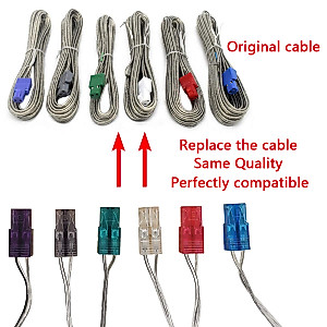 ExploreHome Set of 6 Replacement Speaker Wire Cord Cable Kits for Sony DAV-HDX275 DAV-HDX475 DAV-HDX576WF DAV-HDX589W DAV-HDX675 DAV-HDX678WF DAV-HDX900W Surround Sound System Speaker Cord