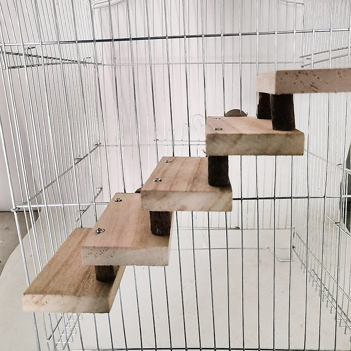 Chinchilla Climbing Platform Wooden Hamster Ladder Steps Stair Climbing Toys Playground Toy Chewing Toys for Small Animals Sugar Glider Chinchilla Guinea- Pigs Squirrel Jumping Platform
