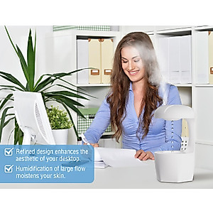 RooXchowla Humidifiers for Bedroom, Anti Gravity Humidifier, Water Drop Humidifier with Night Light,Rain Cloud Humidifierhigh-capacity Silent humidifier for Bedroom/Baby Nursery/Bathroom/Living Room.