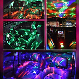 Mini Disco Light,Sound Activated Multi-Coloured Disco Ball Light USB Rechargeable Battery Disco Lights for Parties,Car Disco Ball,Disco Lights for Parties,Christmas Lights