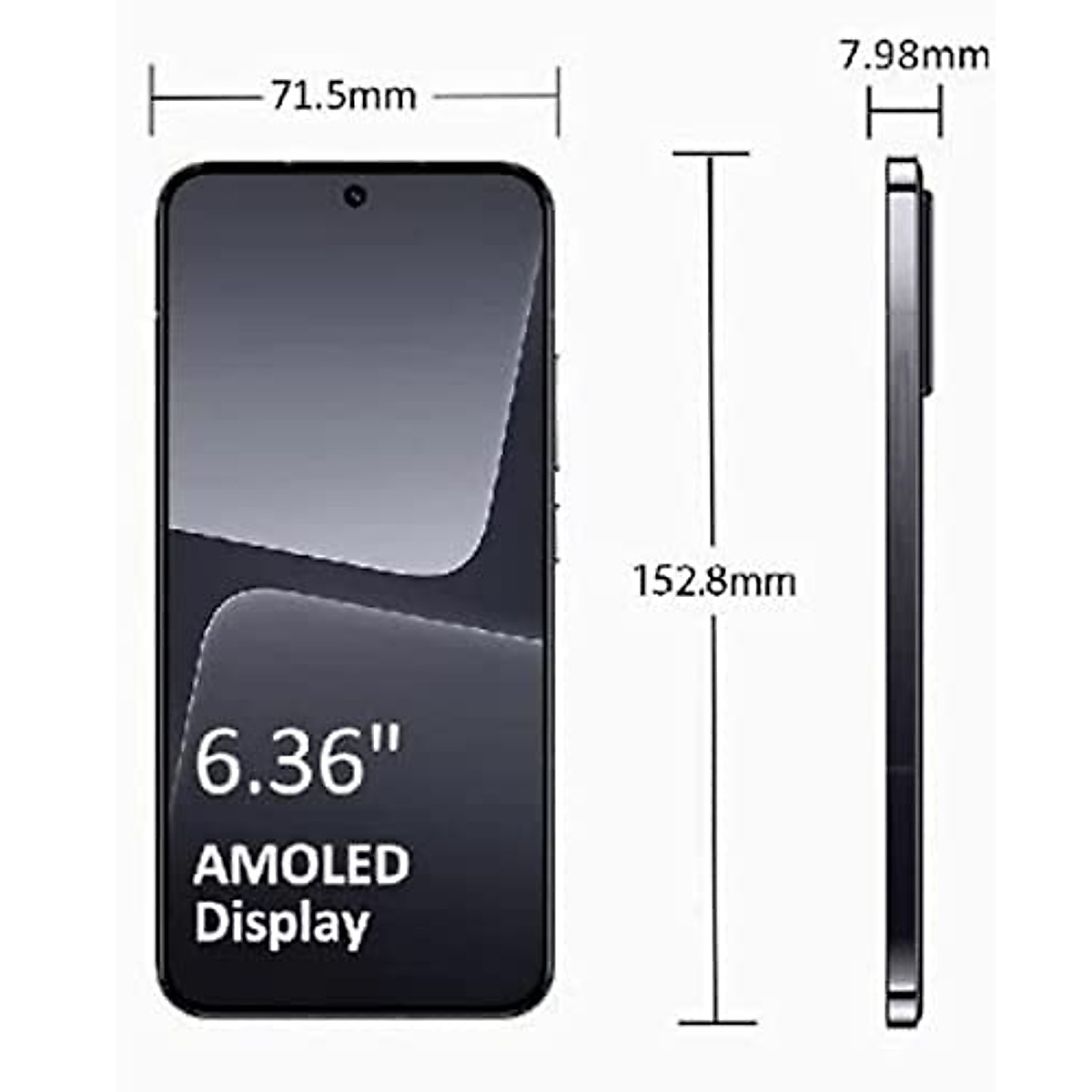 Xiaomi 13 5G Dual 256GB 12GB RAM Factory Unlocked (GSM Only | No CDMA - not Compatible with Verizon/Sprint) Smartphone Global Model - Black