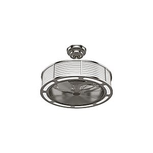 Hunter Tunley Indoor Ceiling Fan with LED Light and Wall Control, 12", Brushed Nickel