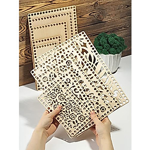 Premium Baltic birch plywood Rectangle Wooden Basket Bottoms and lids set, solid wooden base for DIY Crochet