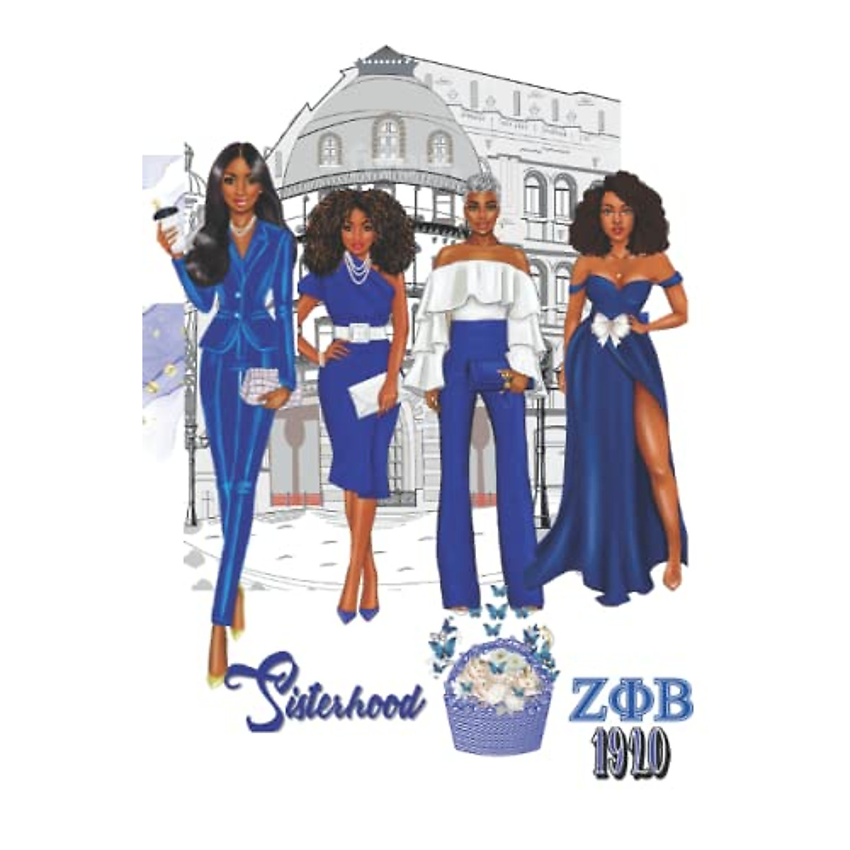 ΖΦΒ Zeta Phi Beta Composition Journal Notebook Organizer CAN BE USED AS A Weekly Planner Notepad For African American Women|Girls|Sorority ... 120 College Lined Thick Blank Pages| 6" x 9