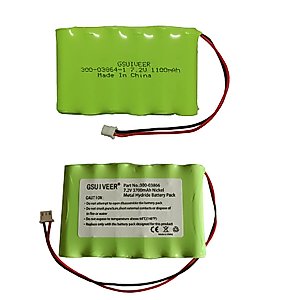 GSUIVEER 300-03866 7.2V 3700mAh Battery and 300-03864-1 Battery 7.2V 1100mAh
