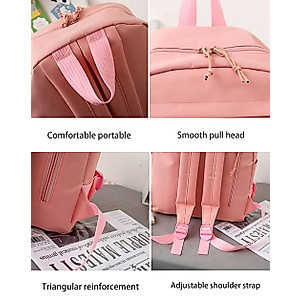 5Pcs Accessories Backpack with Pin & Set Cute Backpack Kawaii Backpack School Bags for Teen Girl
